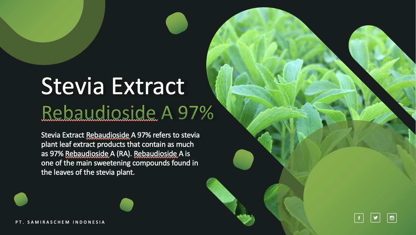 Jual Stevia Extract Rebaudioside A 97% RA