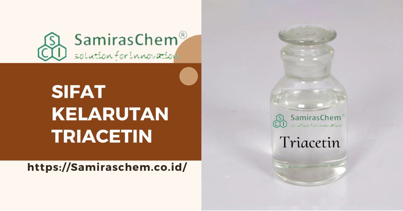 Sifat Kelarutan Triacetin dalam berbagai aplikasi industri.