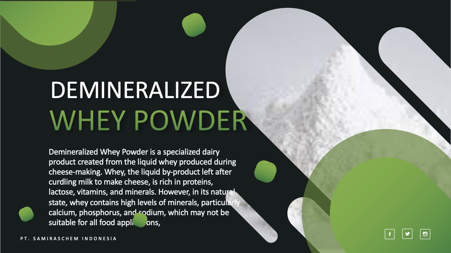 Jual Demineralized Whey Powder - PT. Samiraschem Indonesia